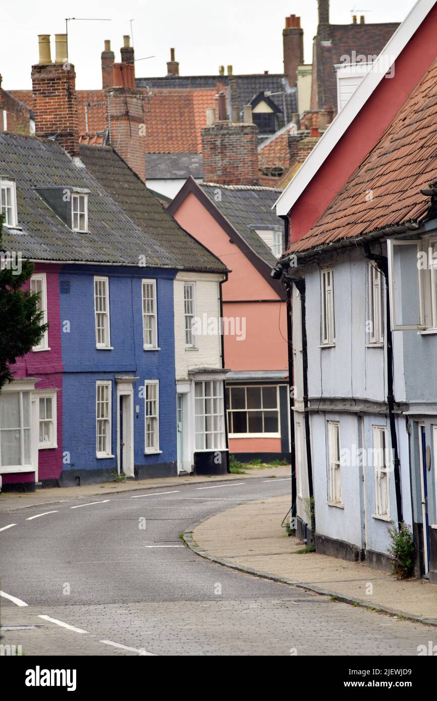 houses in bridge street bungay suffolk england Stock Photo - Alamy
