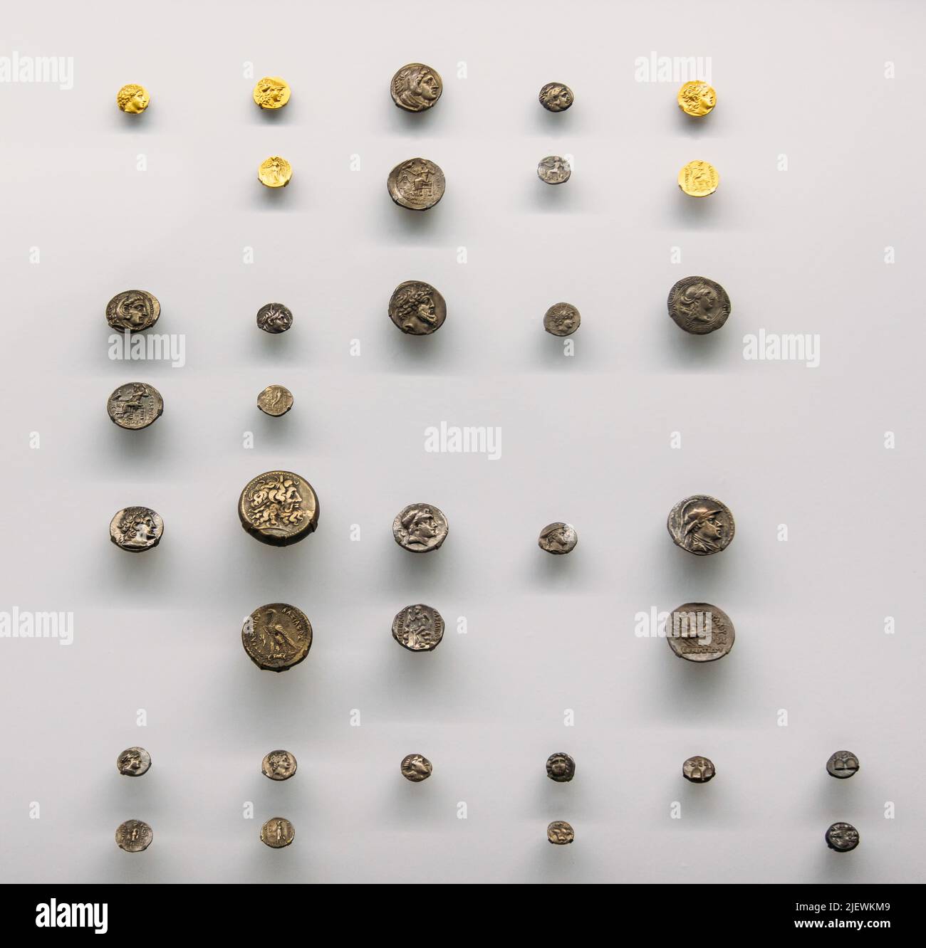 General View On Ancient Various Coins. Tbilisi, Georgia. Georgian ...