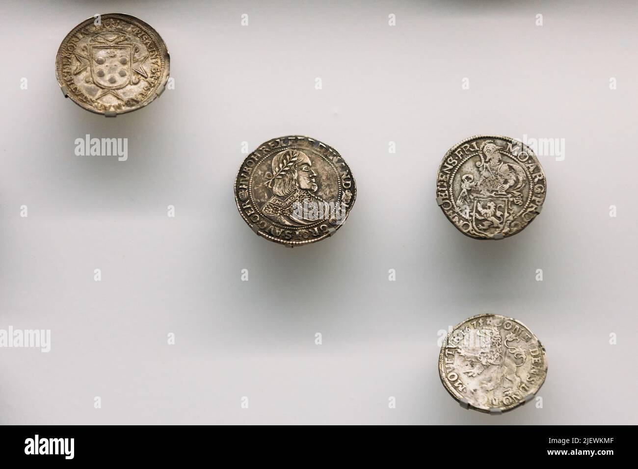 Tbilisi, Georgia. Georgian National Museum. Closeup View On Old Coins ...
