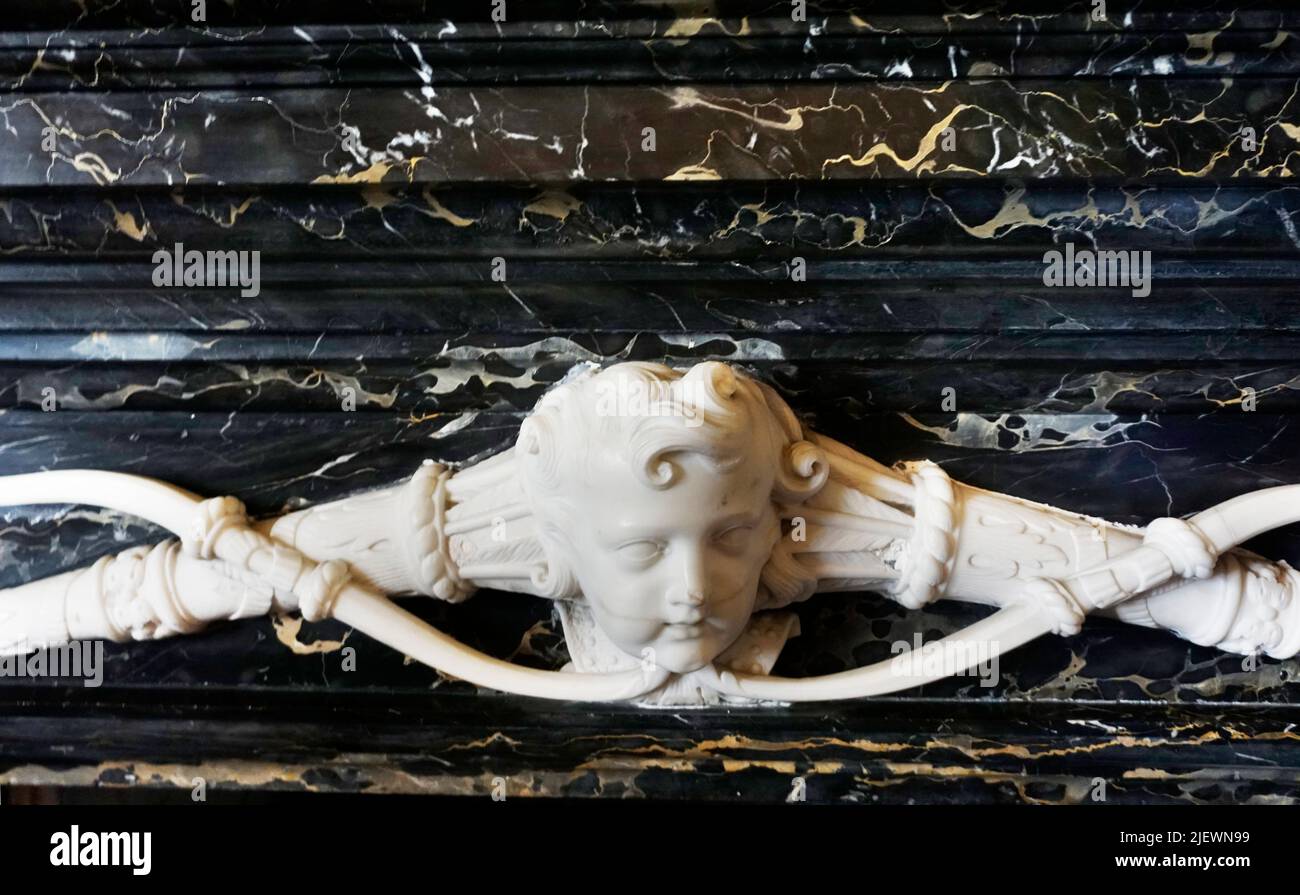 antique carved ivory drawer handle Stock Photo - Alamy