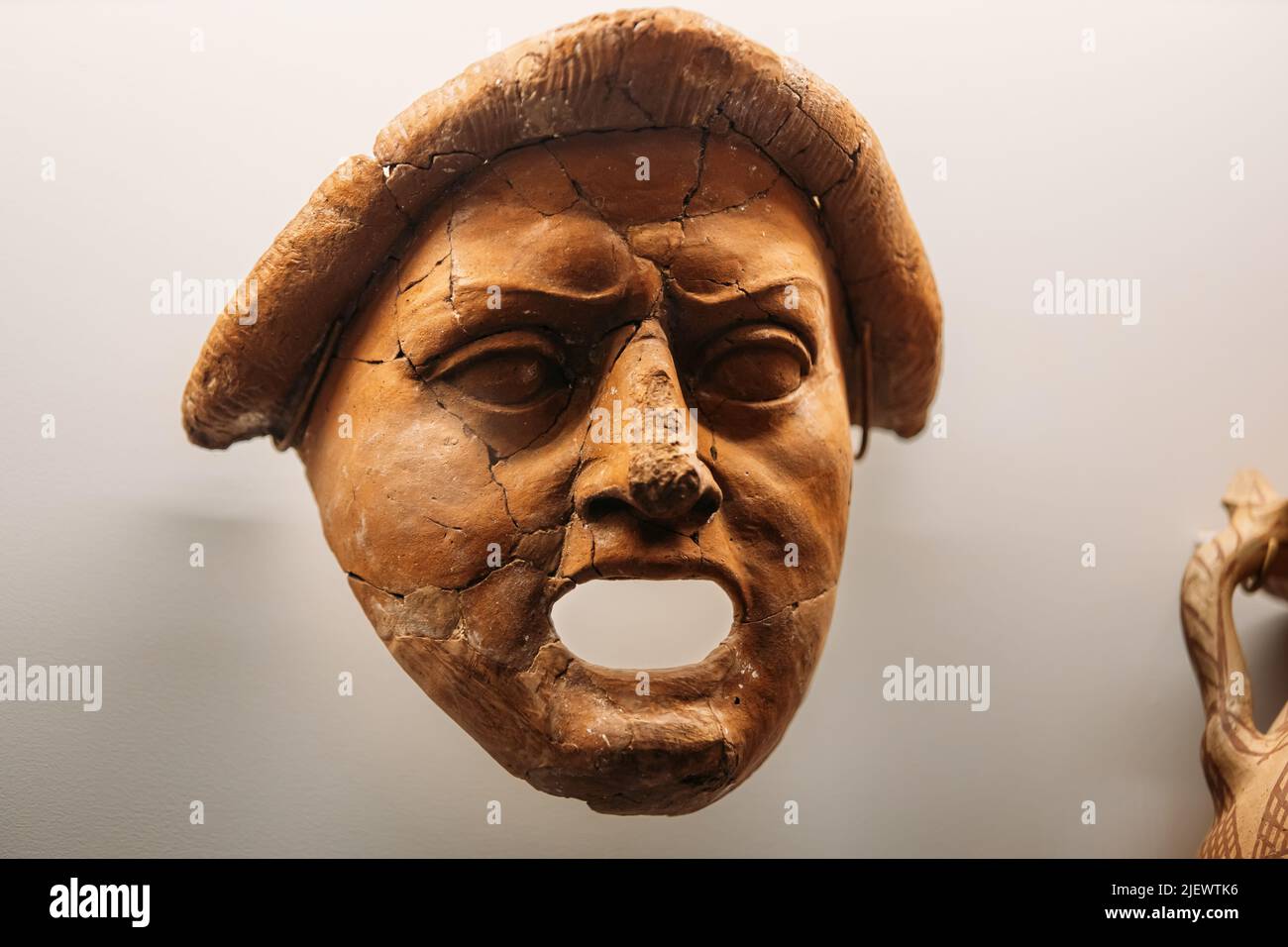 Example Of Ancient Art. Mask. Terracotta. Sarkine. Tbilisi, Georgia ...