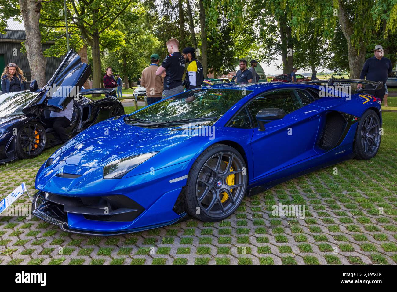 Lamborghini Aventador SV Coupe, on display at the June Scramble held at ...