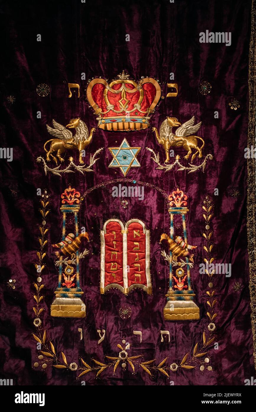 Tbilisi, Georgia. Georgian National Museum. Parokhet - Torah Ark ...