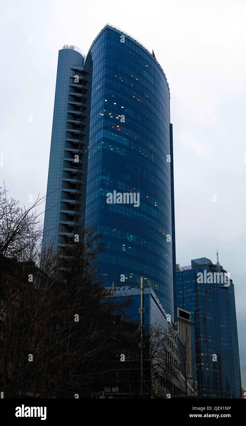 Kiev, Ukraine December 9, 2019: New high-rise buildings with high ...