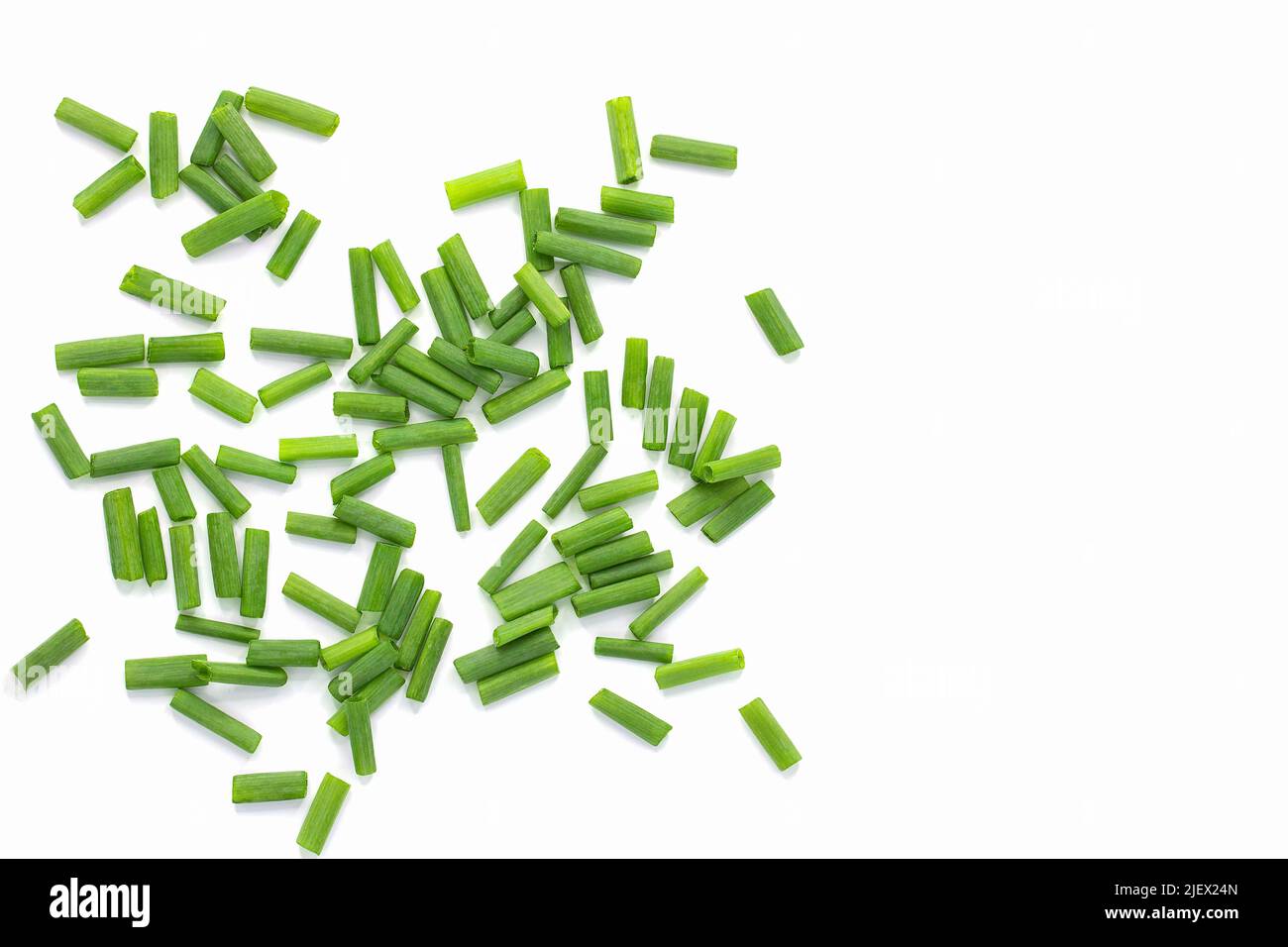 Chopped spring onion isolated top view Cut Out Stock Images & Pictures ...