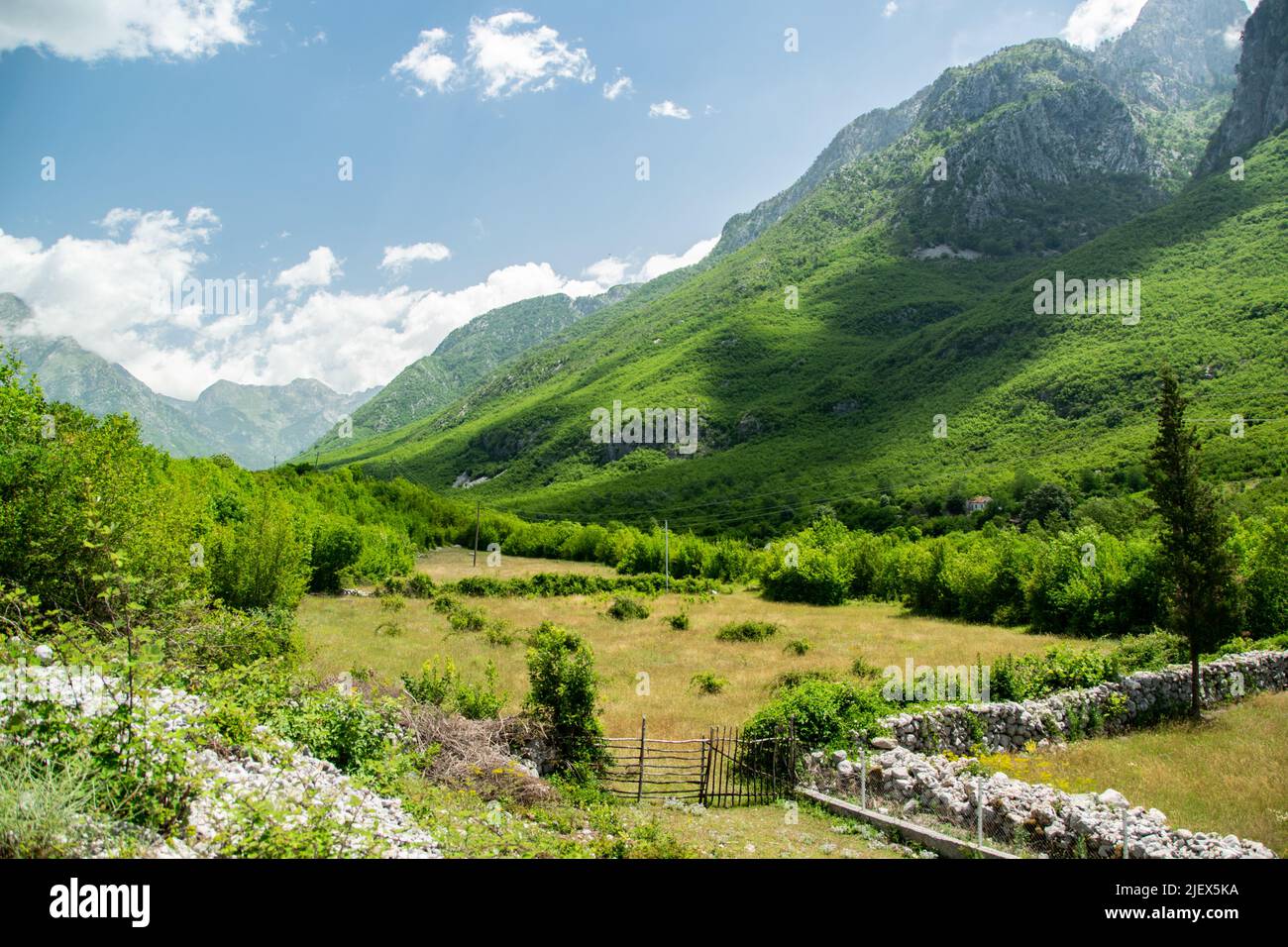 Scenic nature view of Albanian nature. Alpin environment background ...