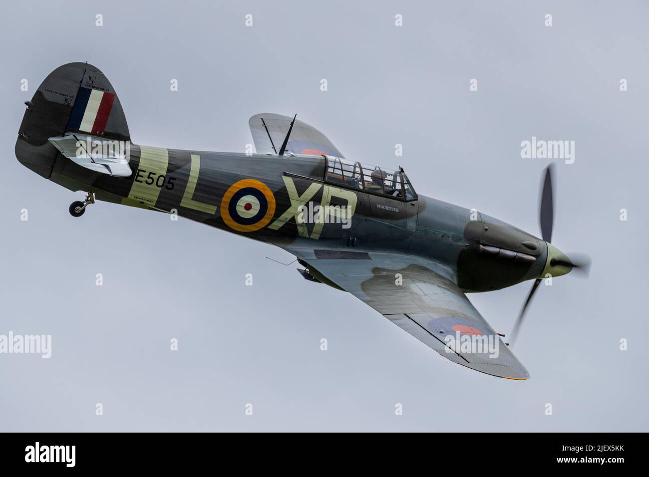 2-seat Hawker Hurricane Mk IIb ‘BE505’ airborne at the Shuttleworth ...
