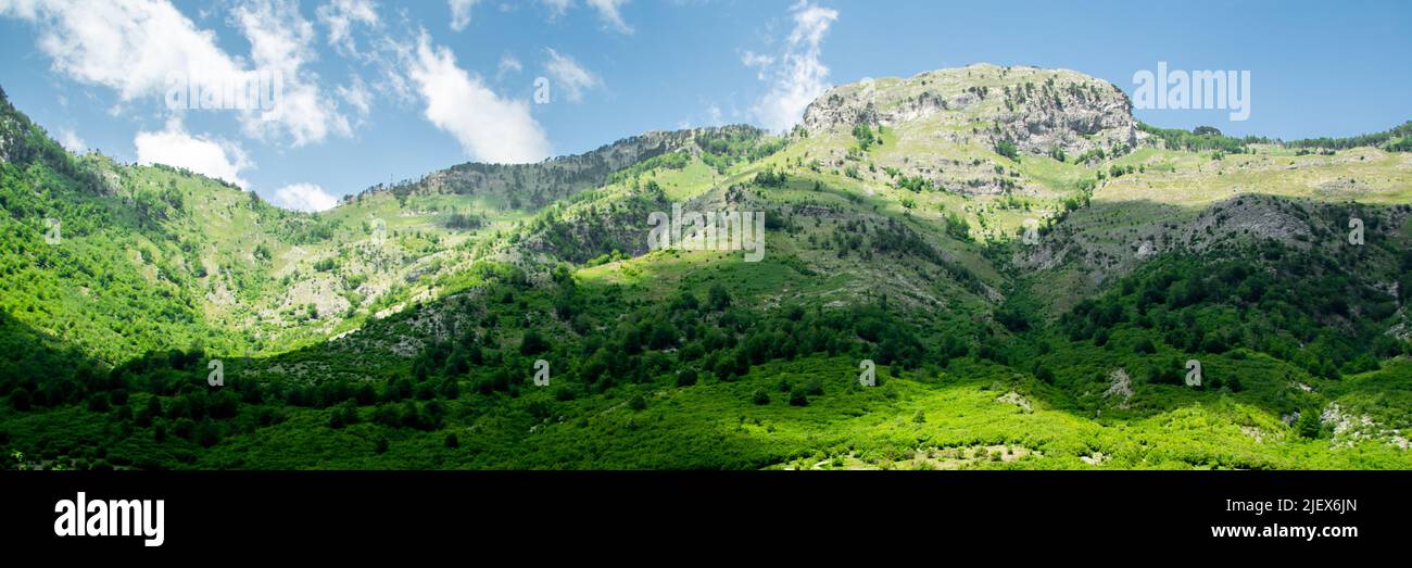 Scenic nature view of Albanian nature. Alpin environment background ...