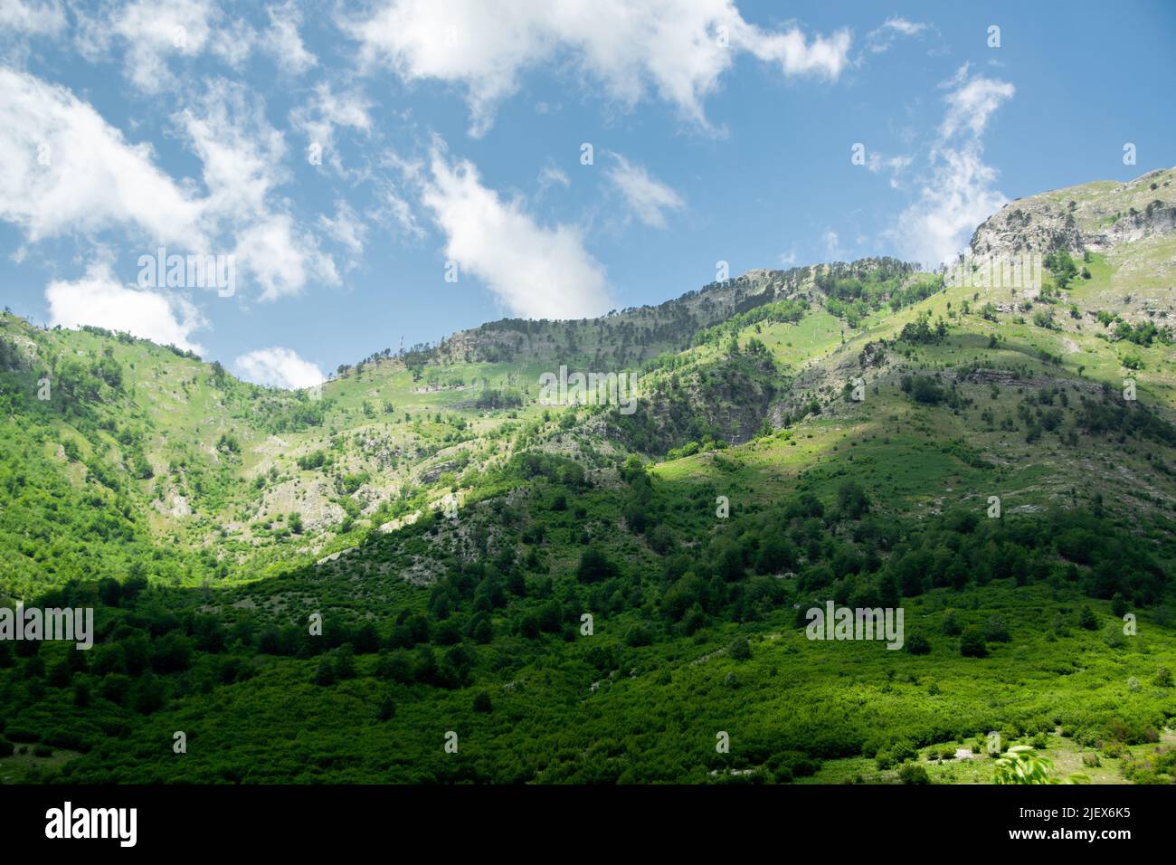 Scenic nature view of Albanian nature. Alpin environment background ...