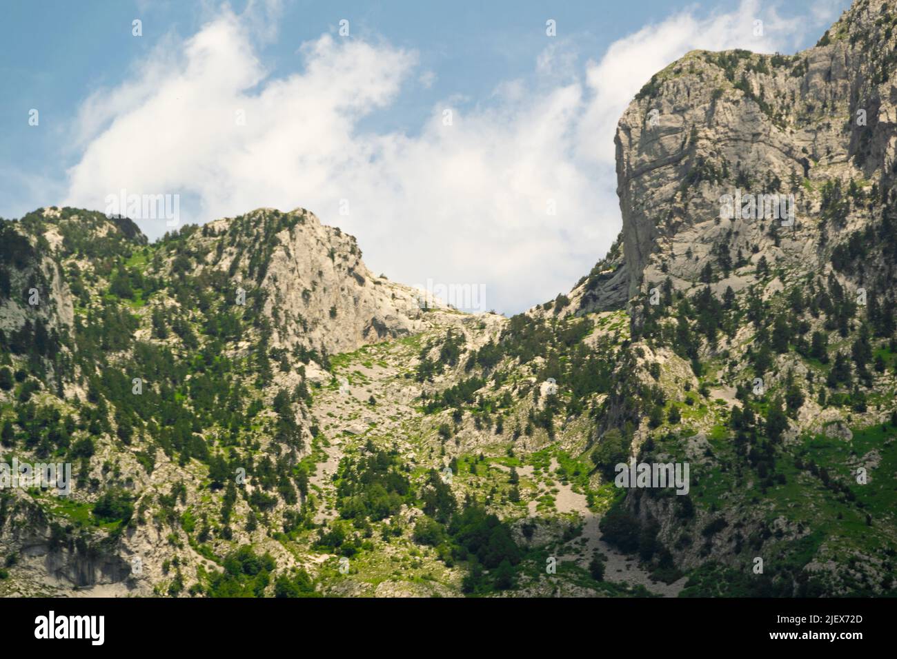 Scenic nature view of Albanian nature. Alpin environment background ...