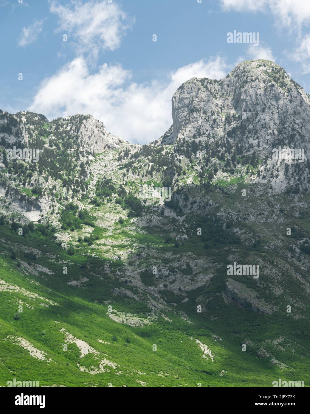 Scenic nature view of Albanian nature. Alpin environment background ...
