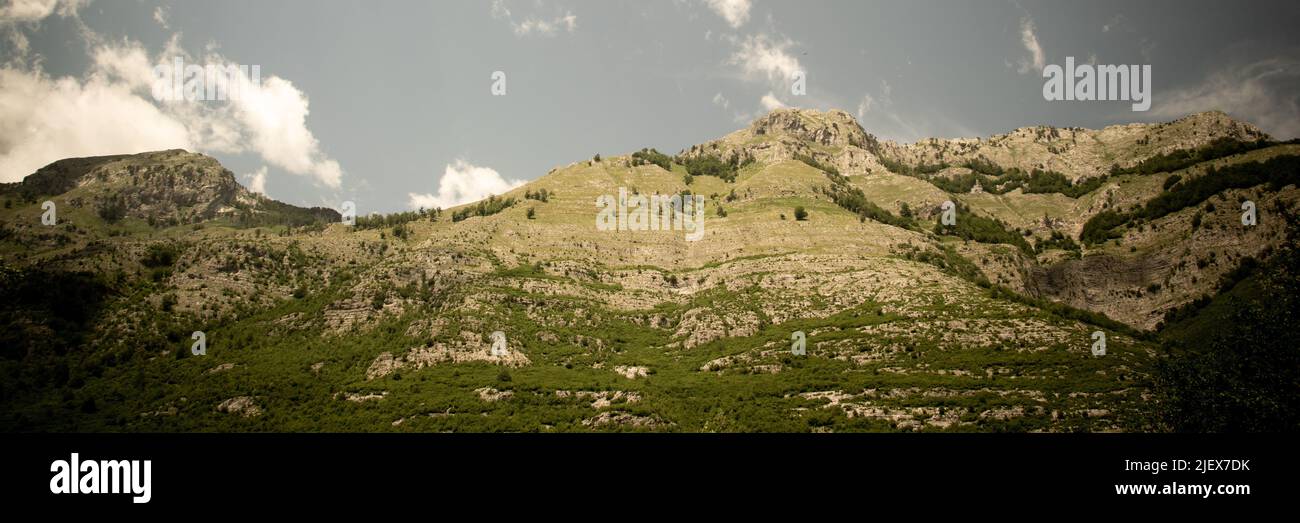 Scenic nature view of Albanian nature. Alpin environment background ...