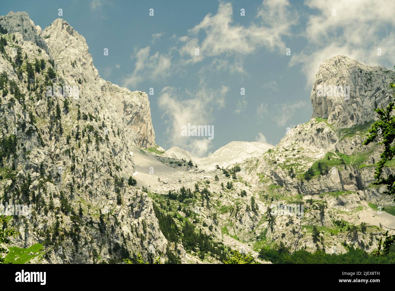 Scenic nature view of Albanian nature. Alpin environment background ...