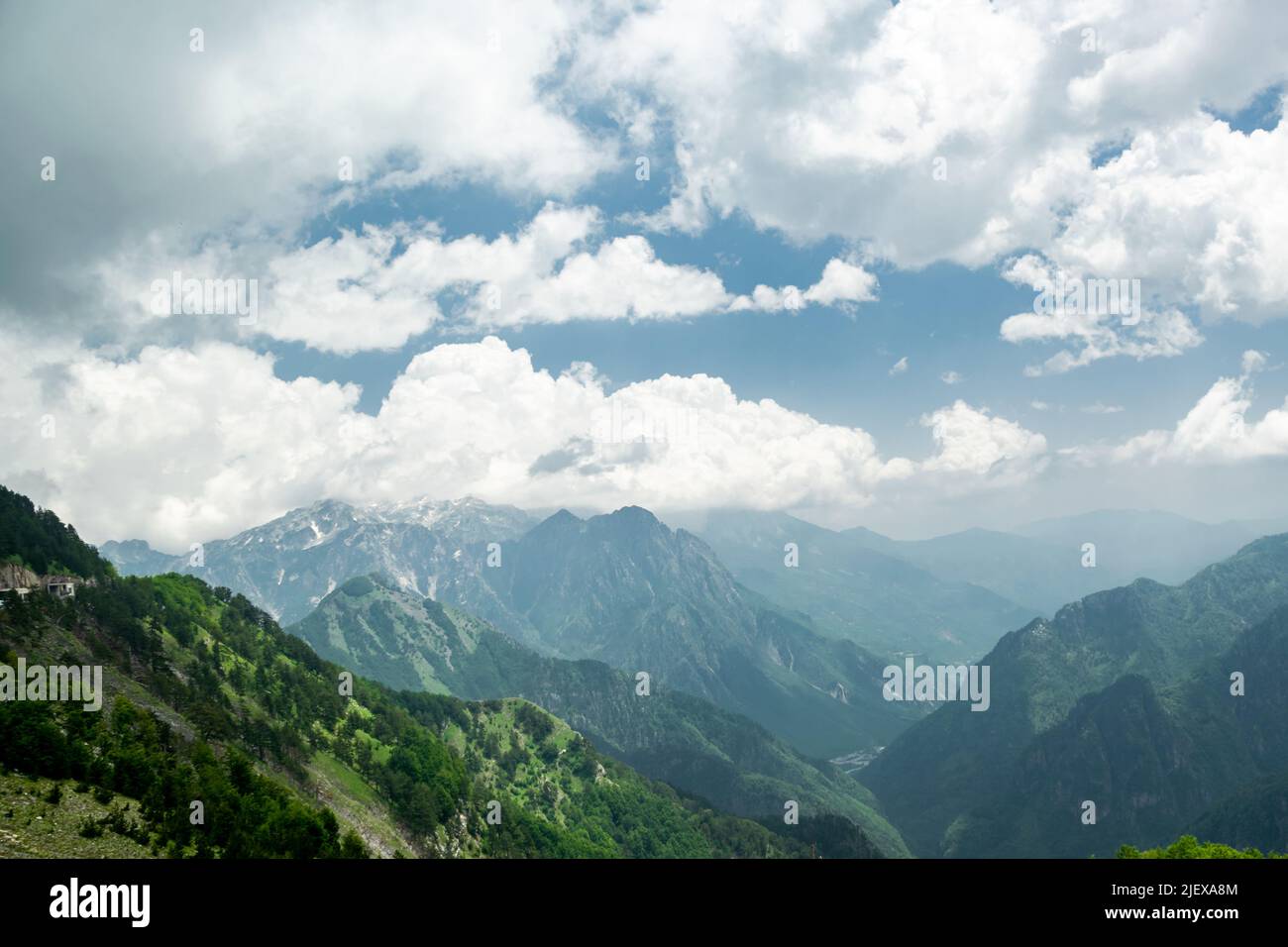 Scenic nature view of Albanian nature. Alpin environment background ...