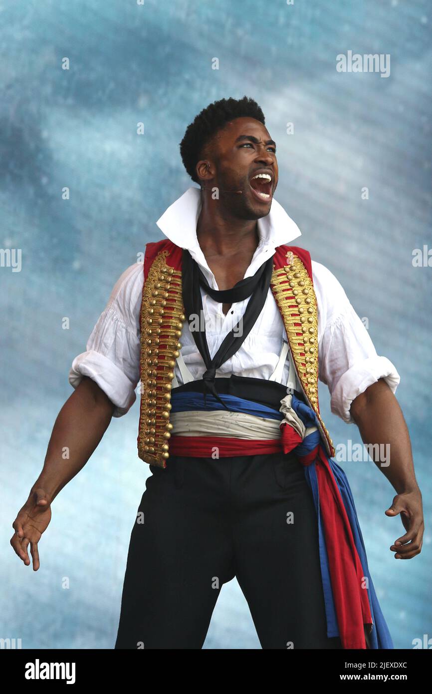 Jordan Shaw ( Enjolras ) performing in Les Misérables at West End Live ...