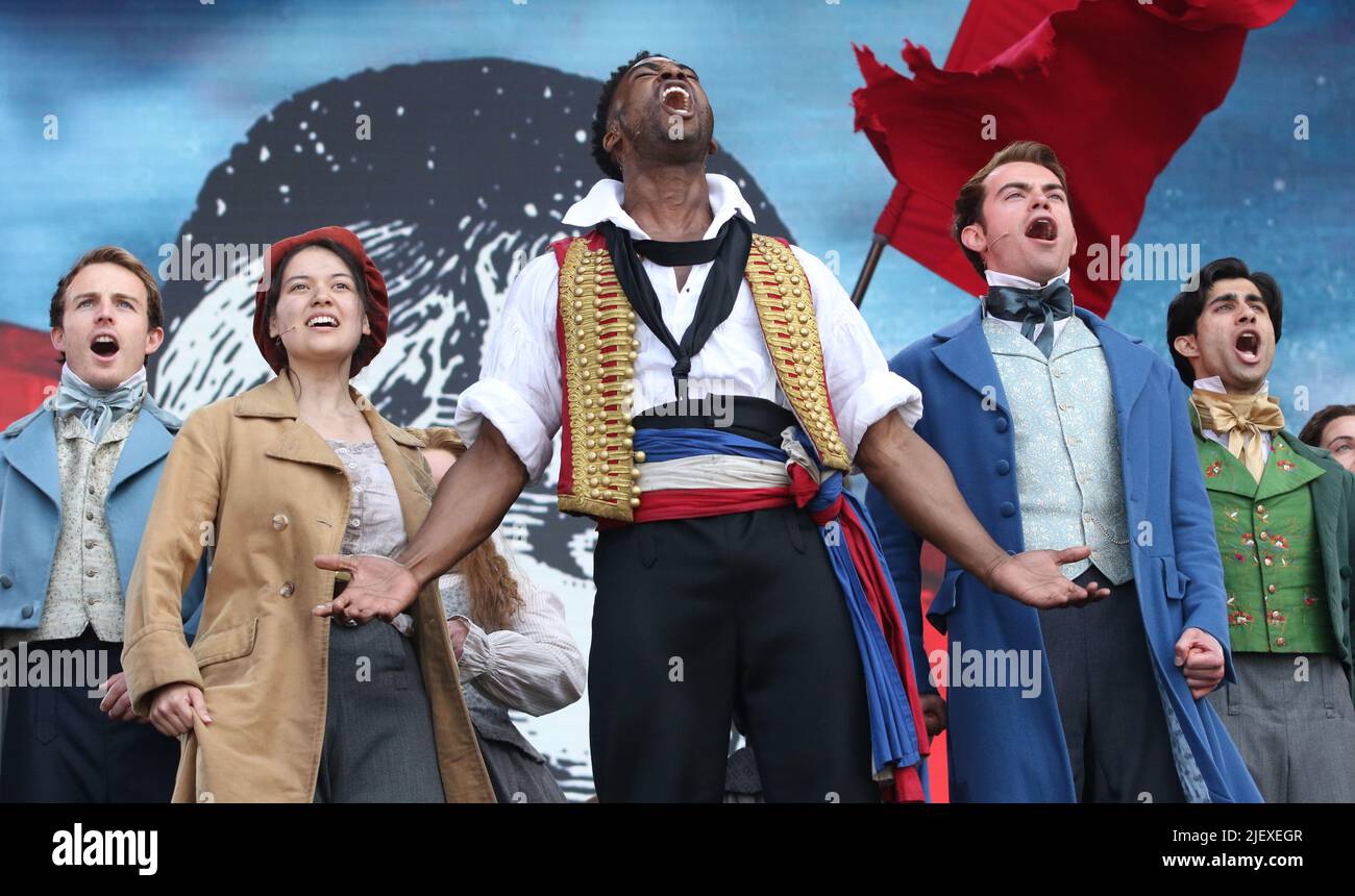 Jordan Shaw ( Enjolras ) performing in Les Misérables at West End Live ...