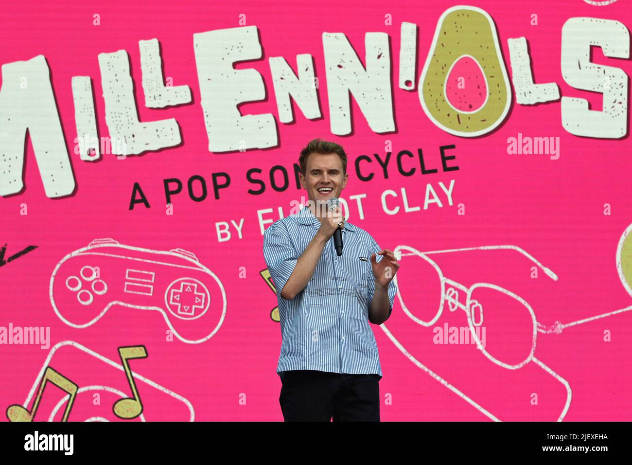 Luke Bayer in the musical Millennials at West End Live in Trafalgar ...