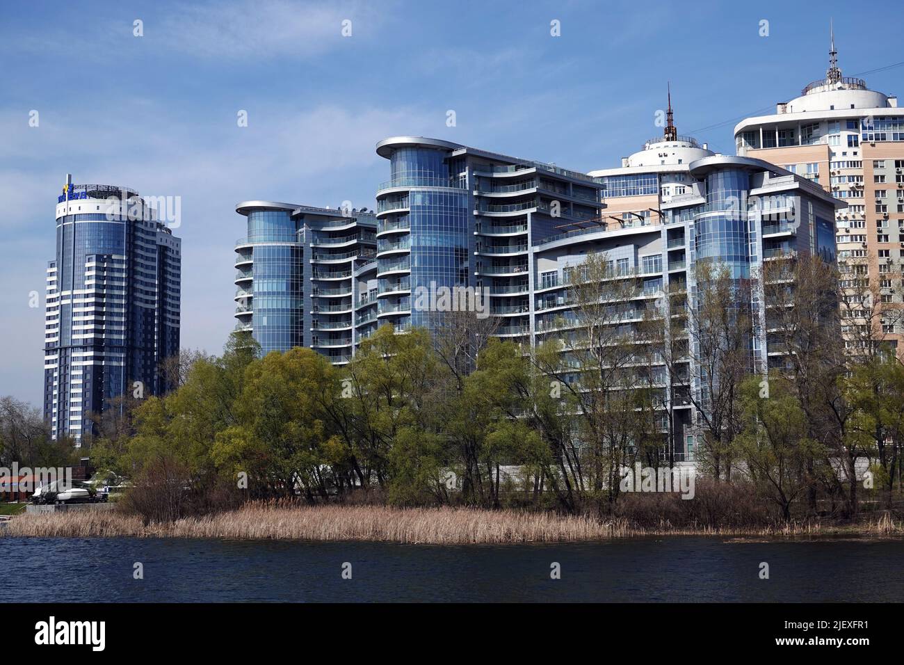 Kiev, Ukraine April 13, 2020: New high-rise buildings with high rental ...