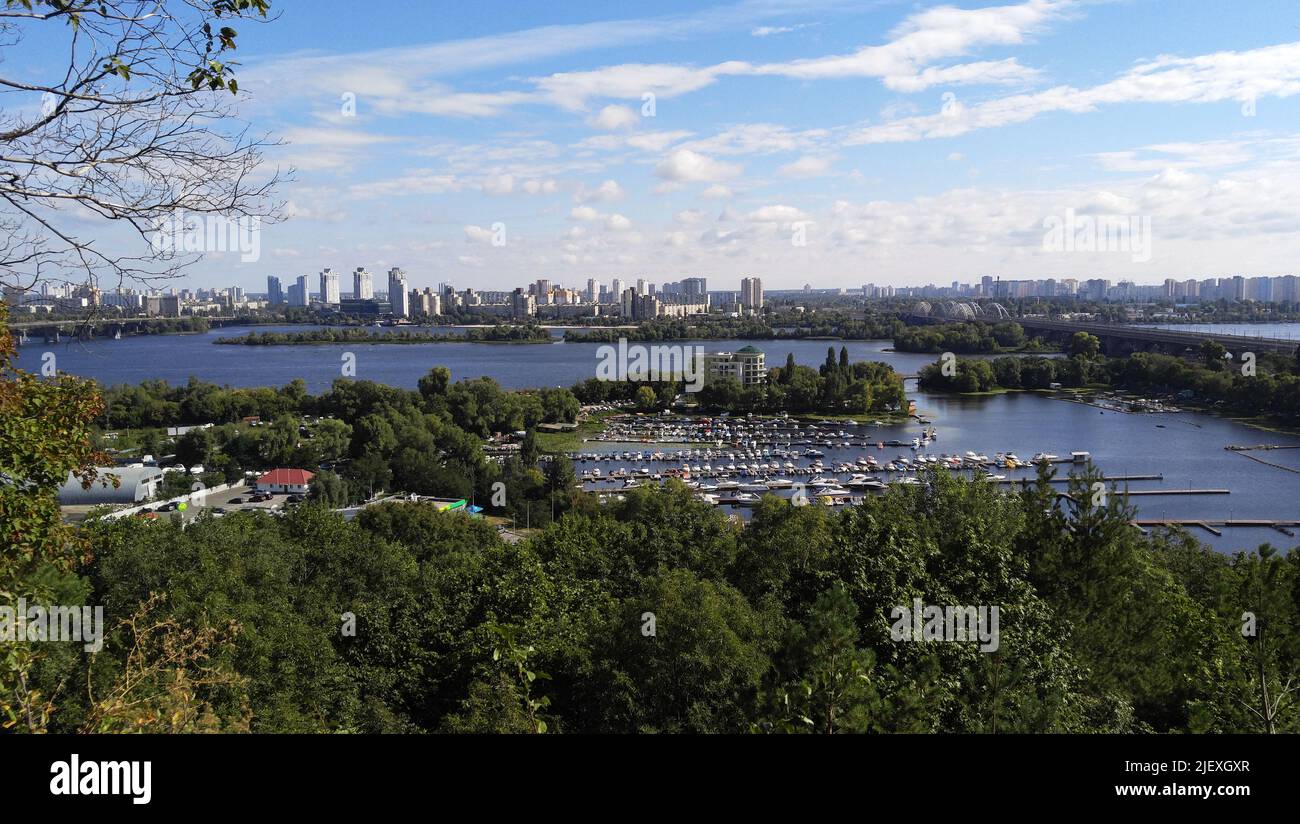 Views of the city of Kiev, Left and Right banks of the city, quarters ...