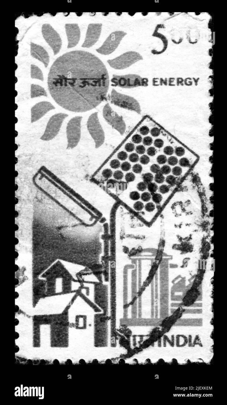 India solar Black and White Stock Photos & Images - Alamy