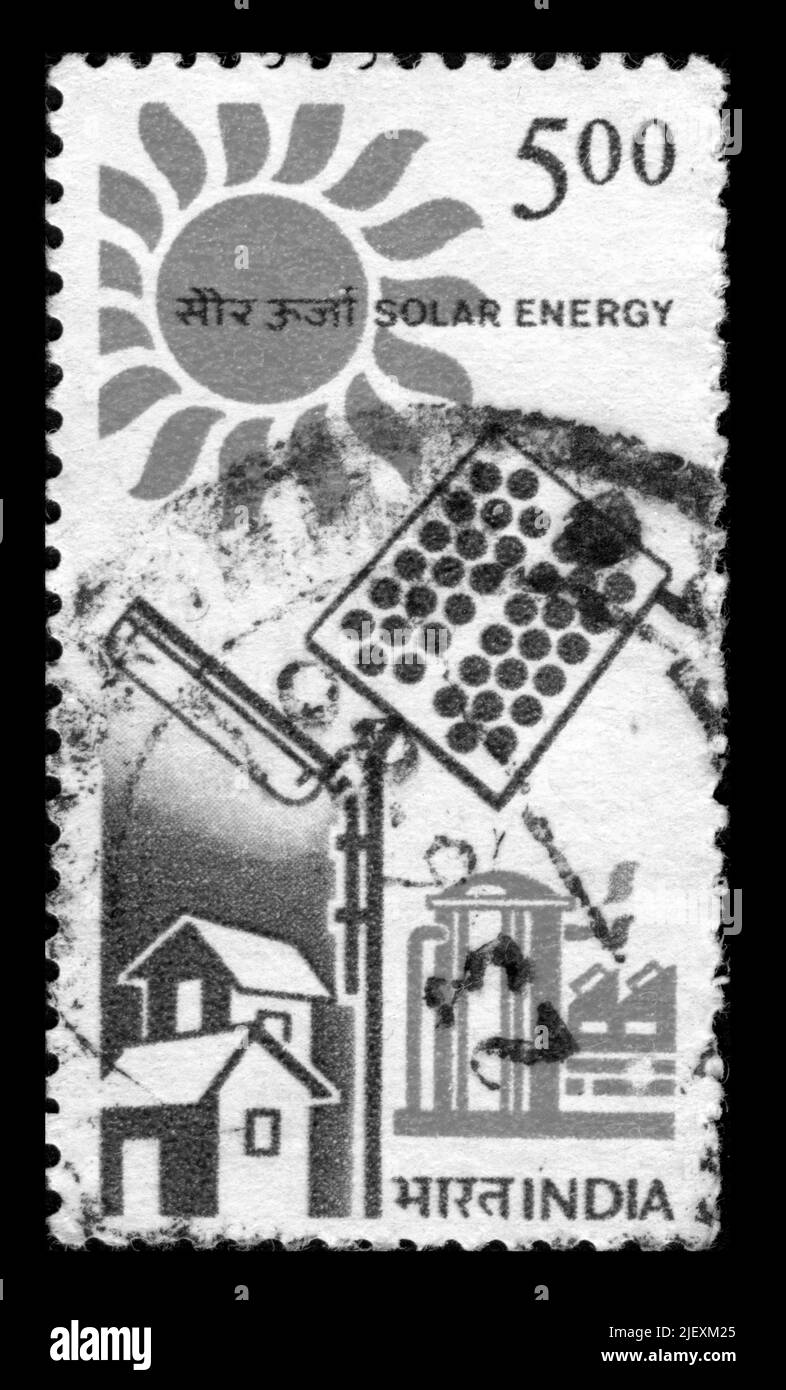 India solar Black and White Stock Photos & Images - Alamy