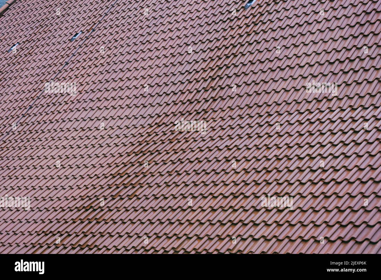 Texture of a house rooftop of an old european building, ancient ...