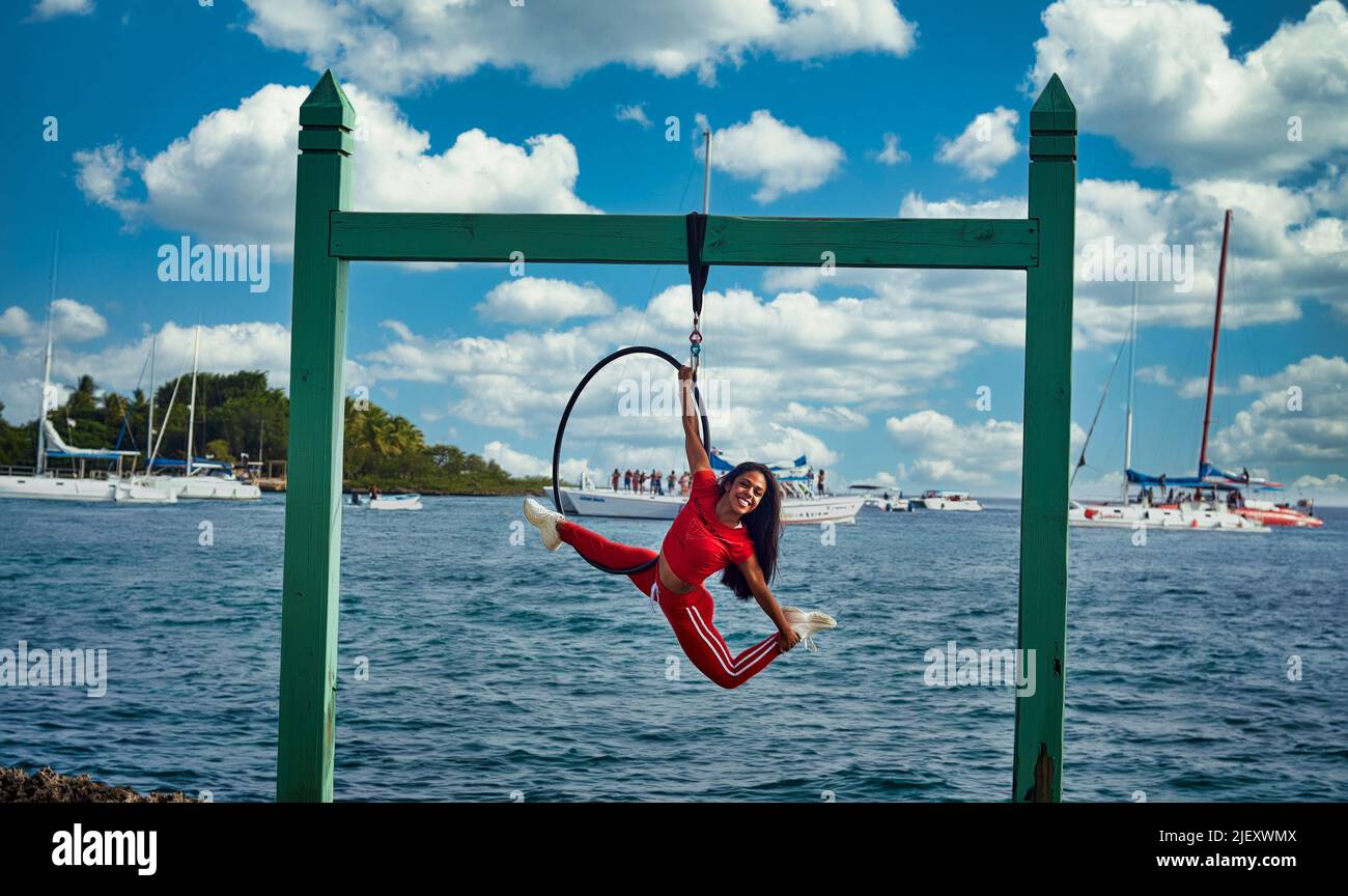 Young kid doing sport hi-res stock photography and images - Alamy