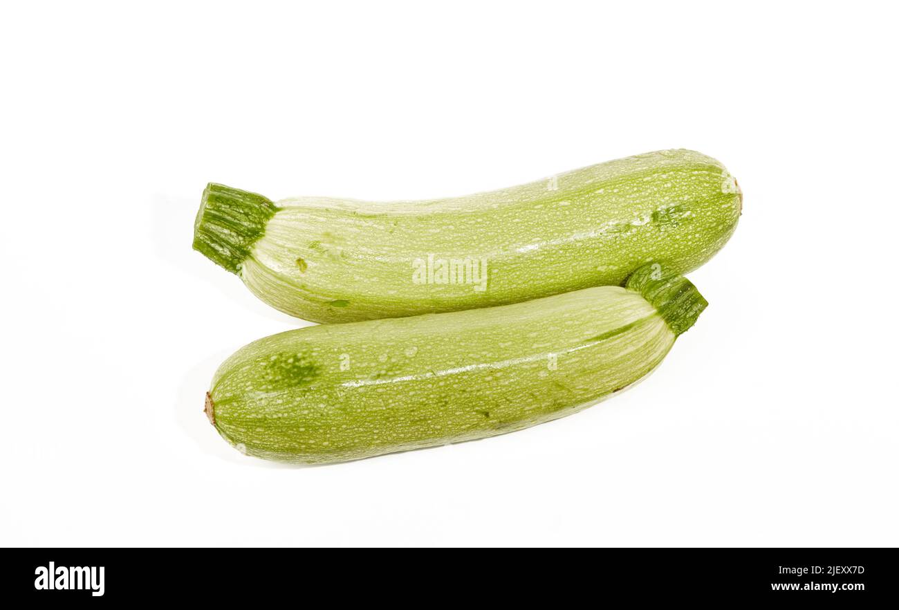 Vegetable marrow isolated on white background. Fresh organic courgette ...