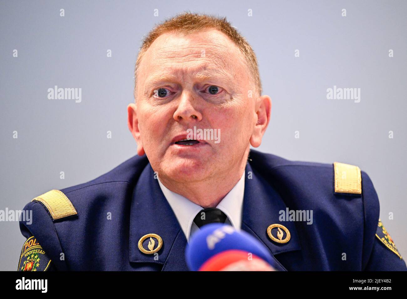 Brussels Capital-Elsene/Ixelles police chief Michel Goovaerts pictured ...