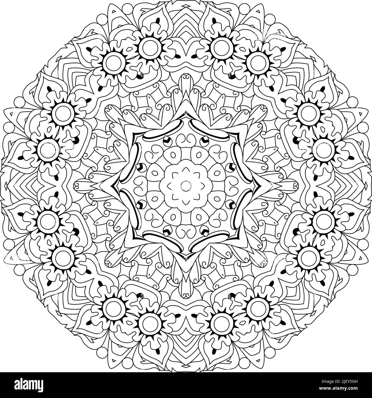 Vector Adult Coloring Book Textures. Hand-painted art design. Adult ...