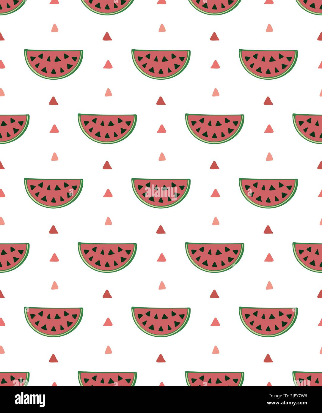 Watermelon seamless pattern. Vector doodle cartoon style illustration ...