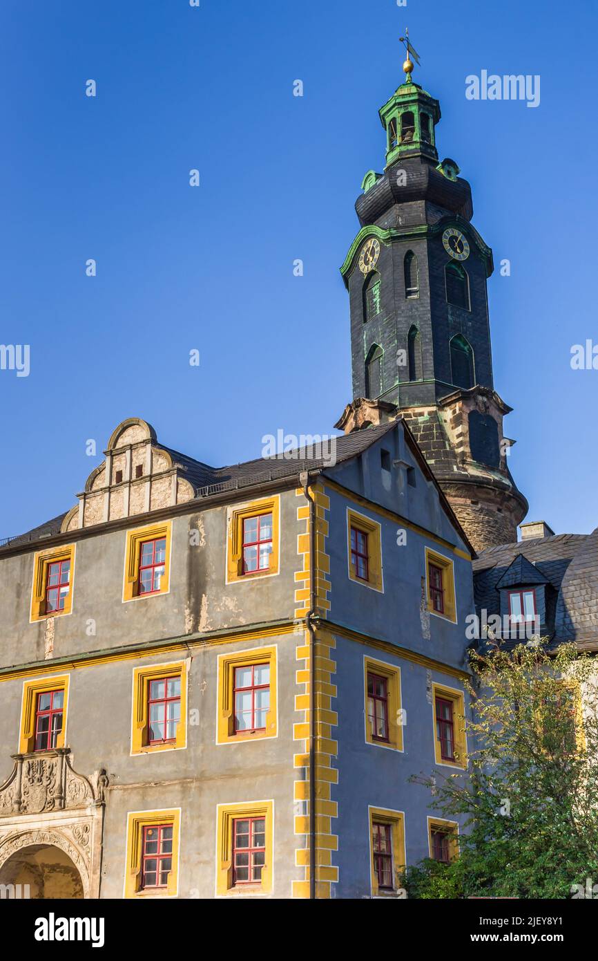 House and tower of the city palace in Weimar, Germany Stock Photo - Alamy