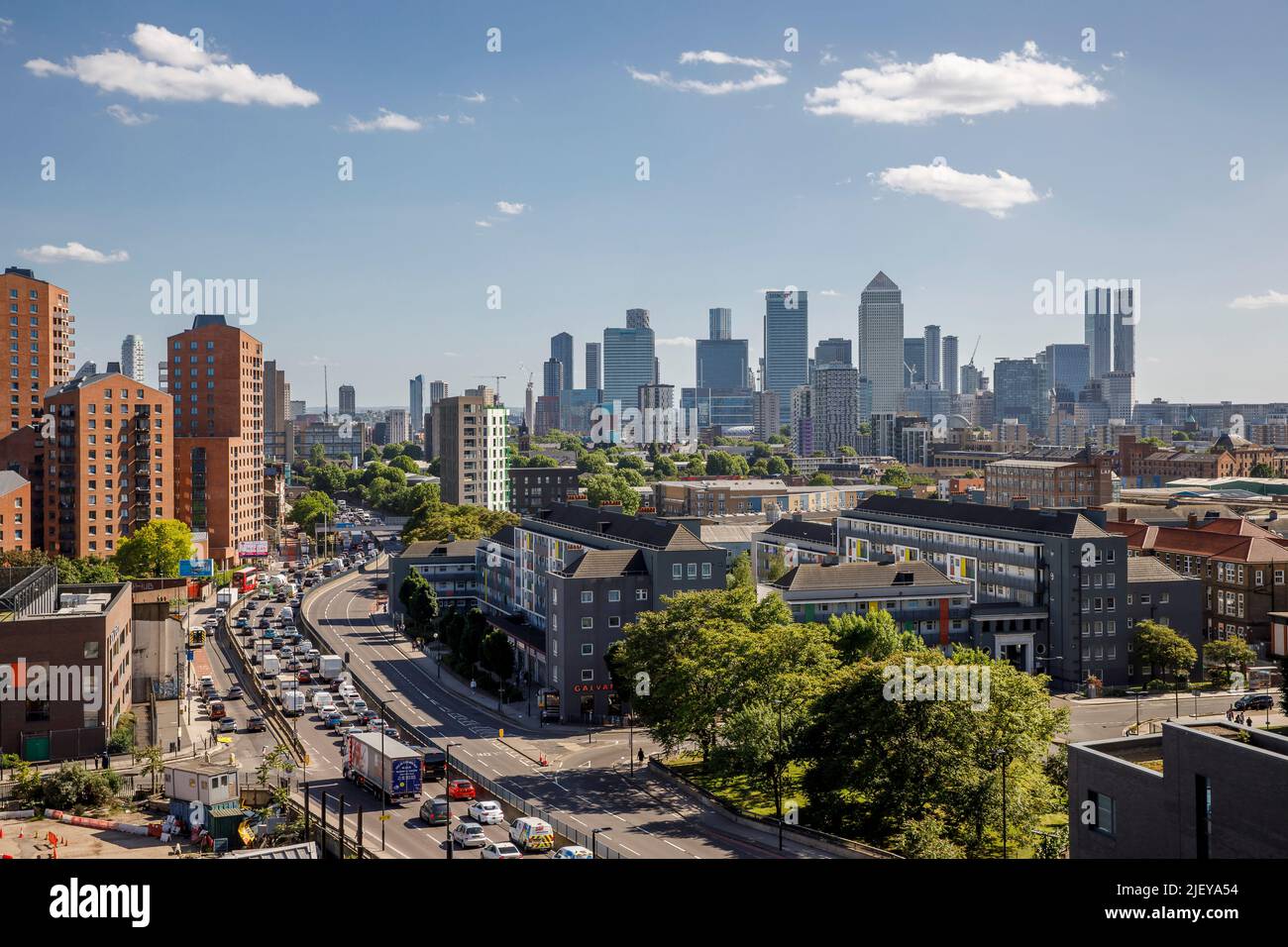 London View photography from apartments in Bromley By Bow Stock Photo ...