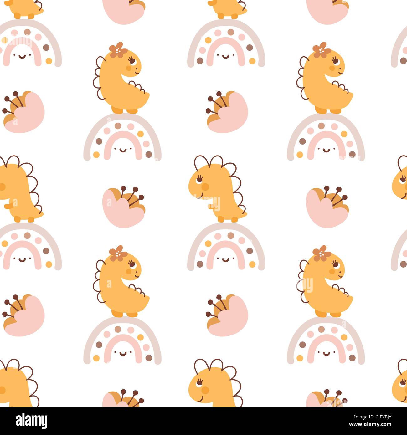 Cute flower girl drawing Cut Out Stock Images & Pictures - Alamy