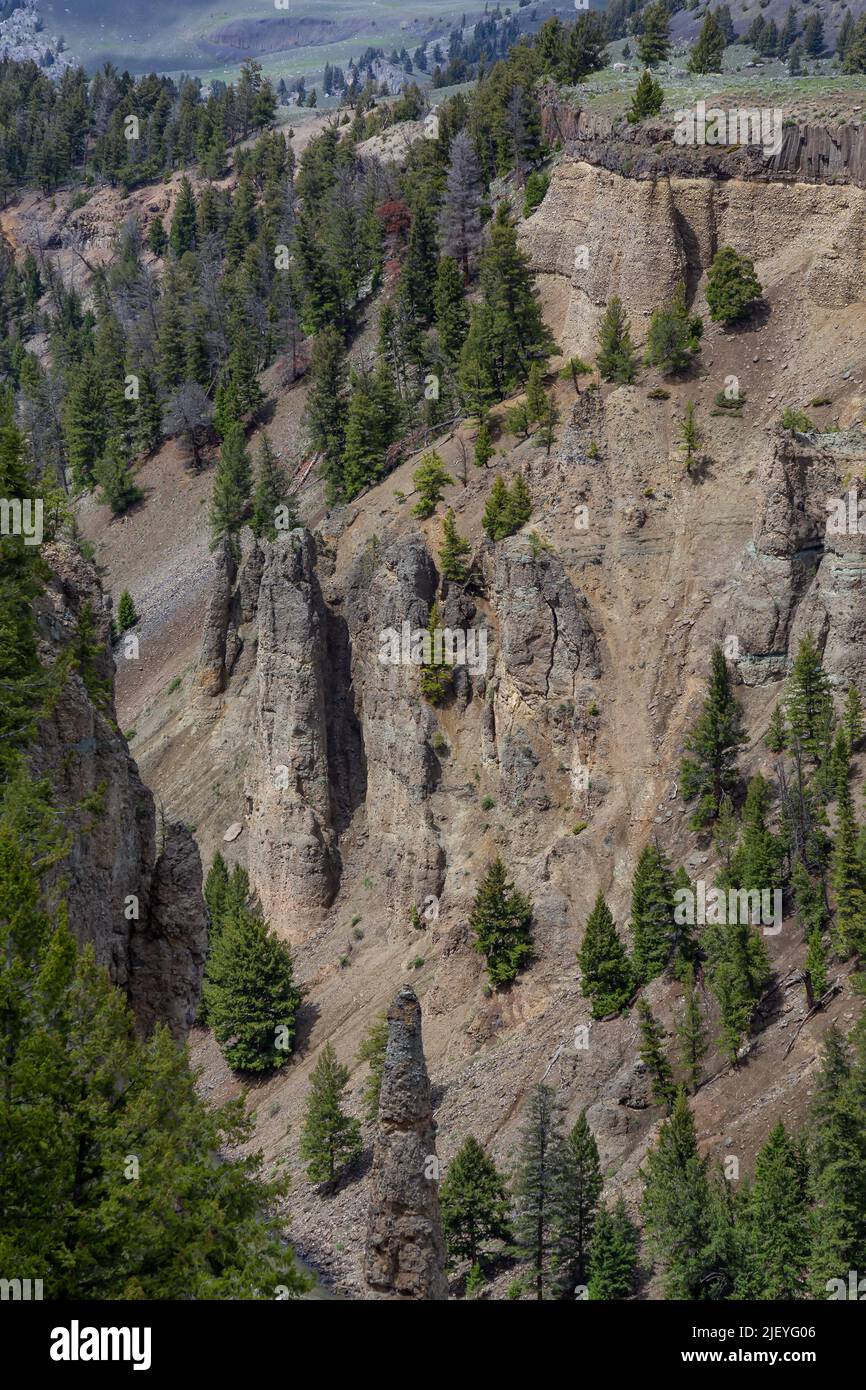Red Rock Cliffside with Trees in American Landscape Stock Photo - Alamy