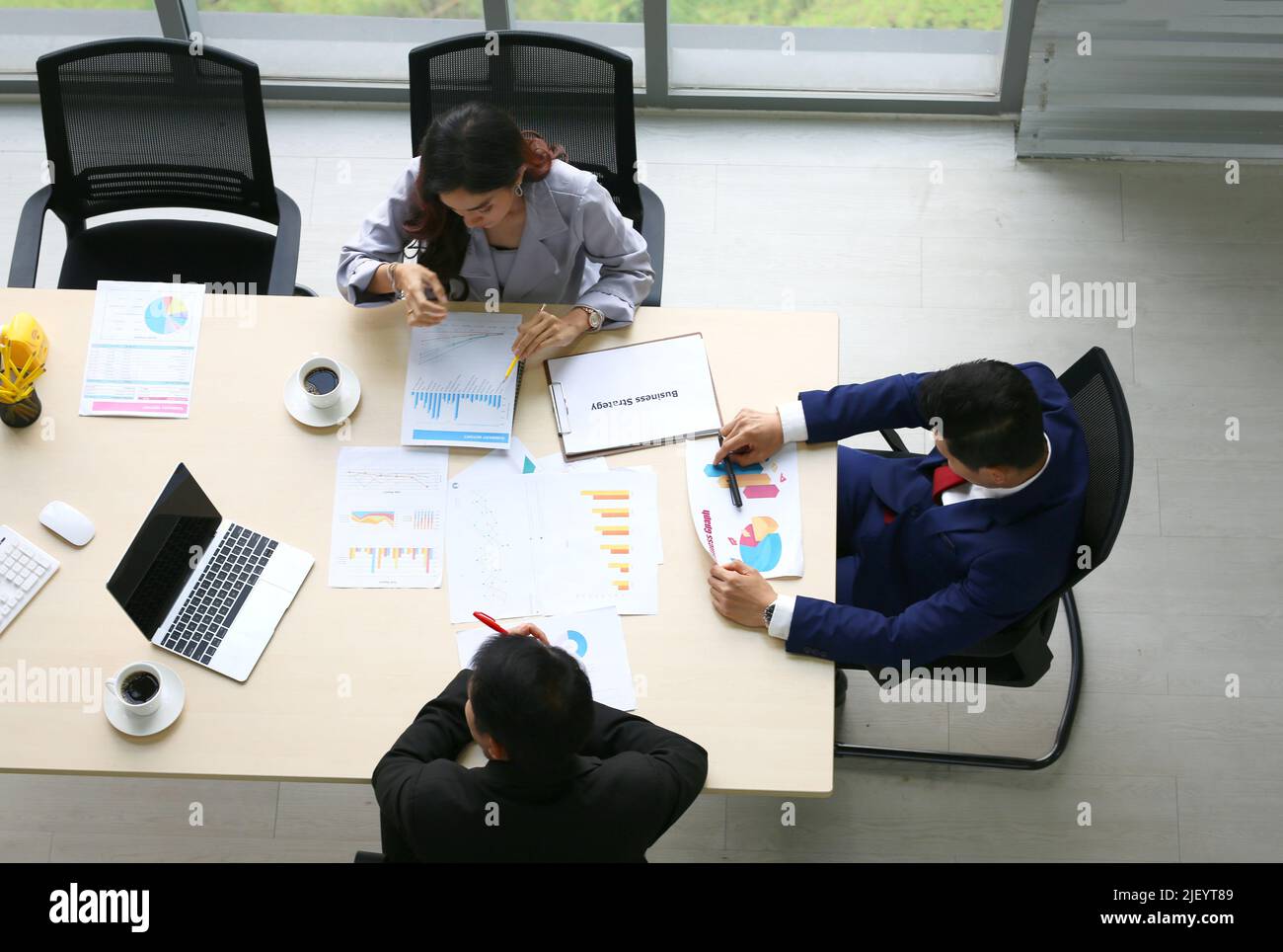 Businessman Giving Speech On Business Meeting With Colleagues ...