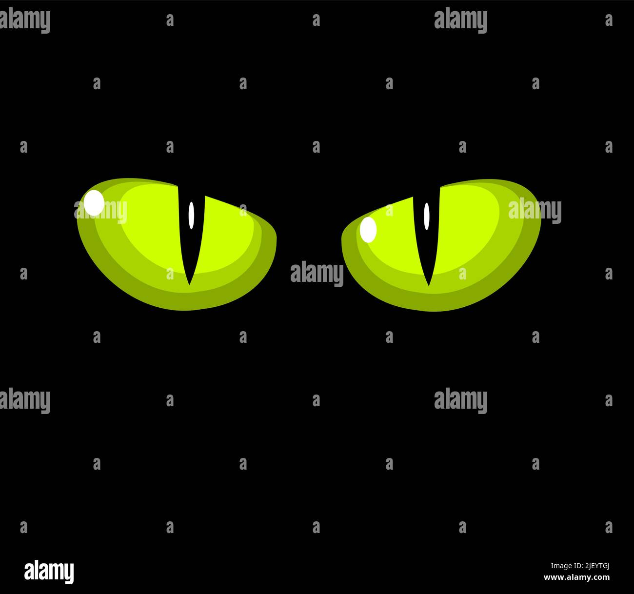 Green wild cat eyes over black background Stock Vector Image & Art - Alamy