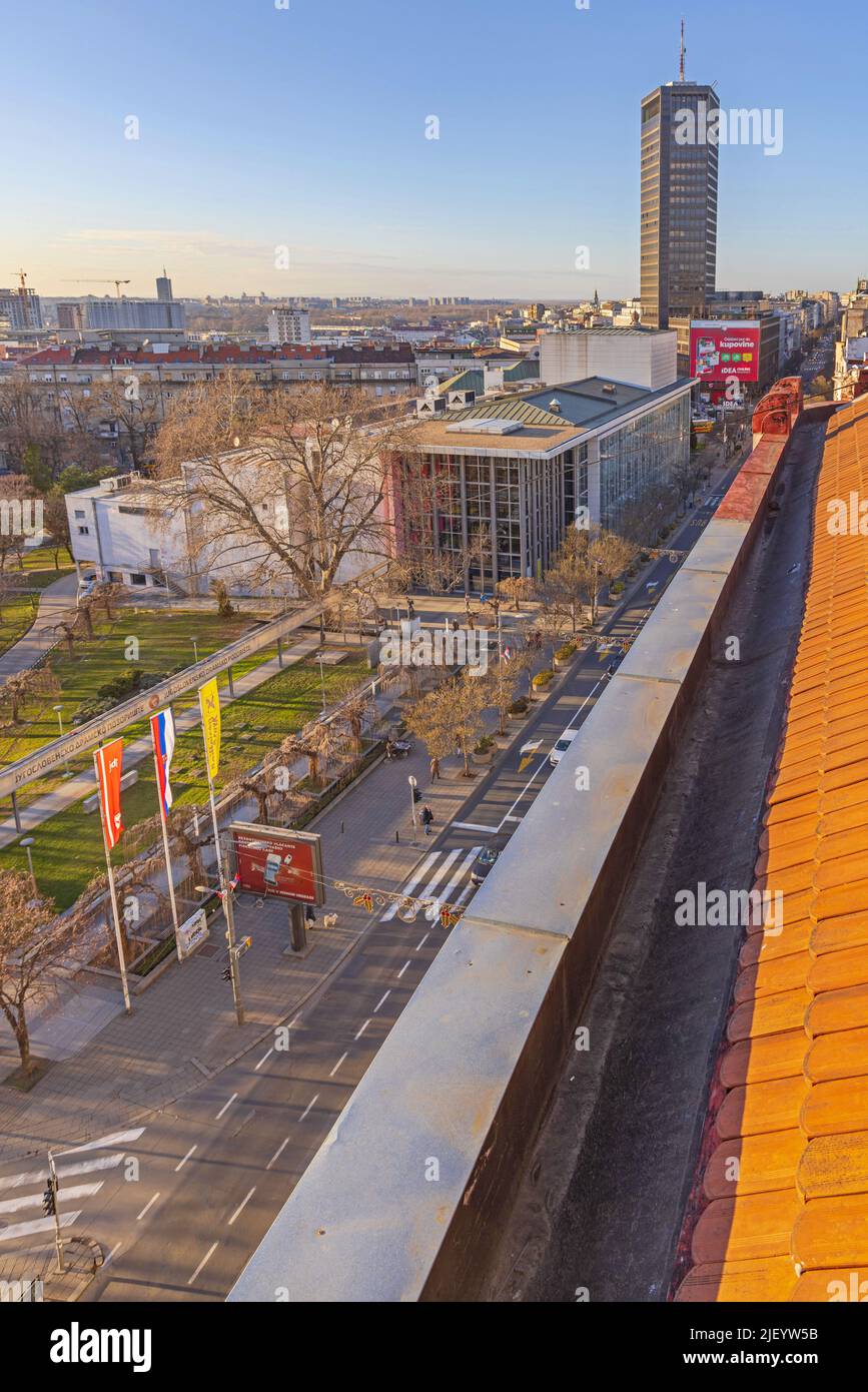 Belgrade, Serbia - February 18, 2022: Old Office Skyscraper ...