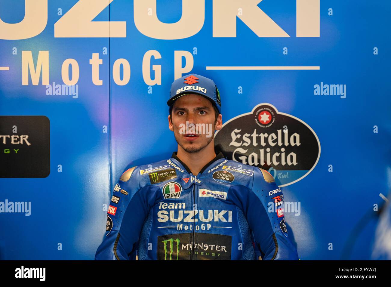 Mir Joan Spa Team Suzuki Ecstar Suzuki in the pits during 2022 Gran ...
