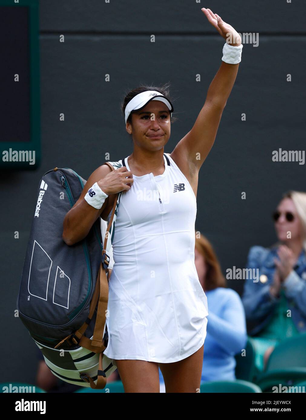Heather Watson celebrates victory following her match against Tamara ...