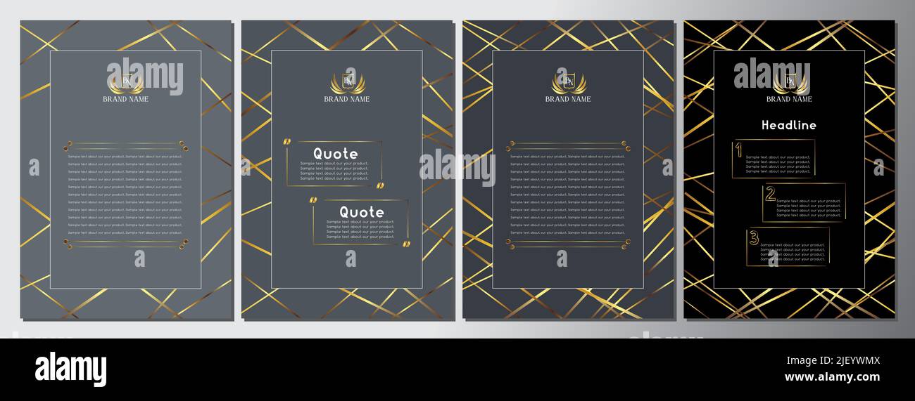 Luxury products brochure template - A4 size (210x297 mm) - vector ...