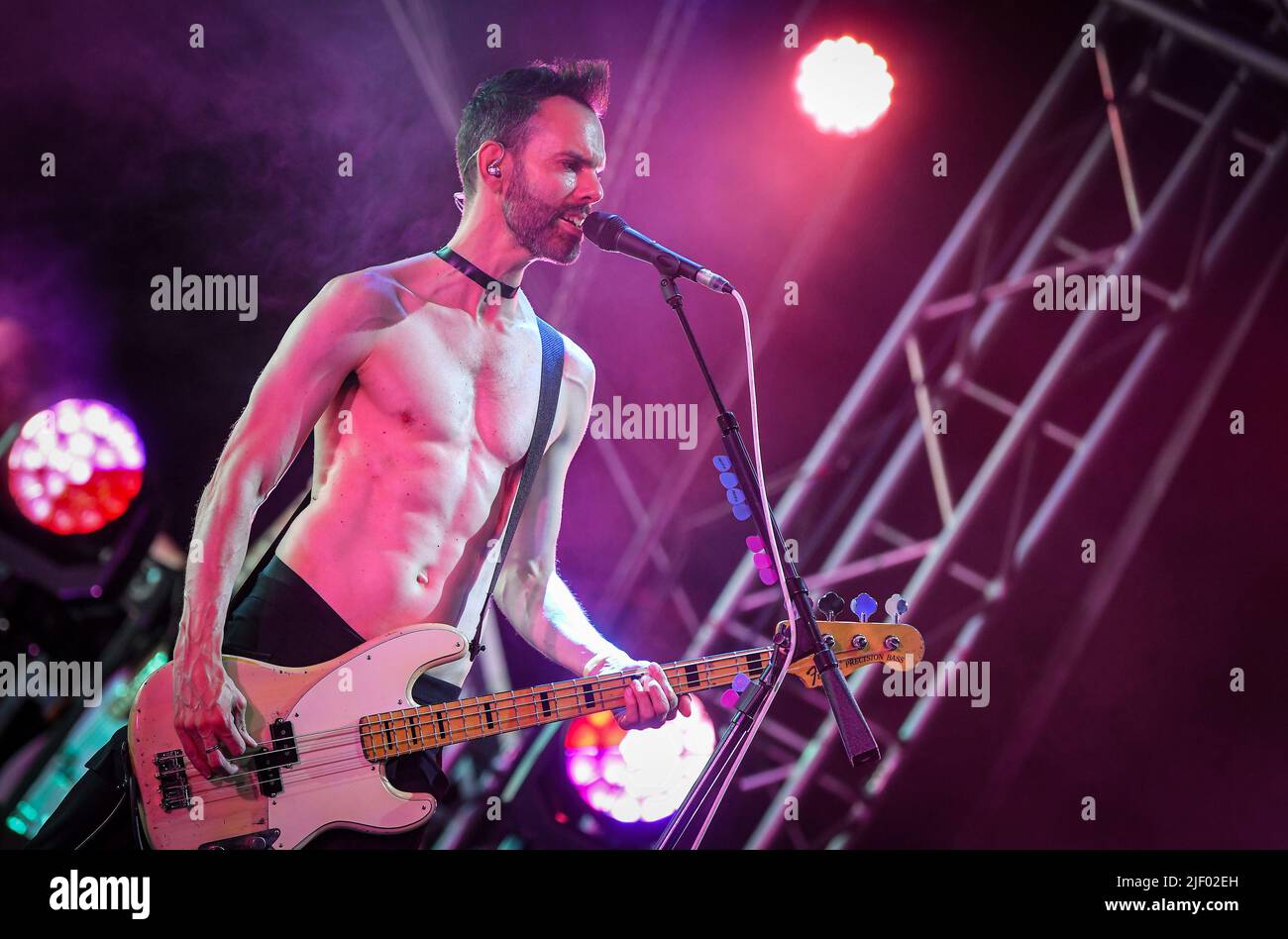 Zagreb, Croatia, 27. June 2022. Stefan Olsdal of Placebo during their ...