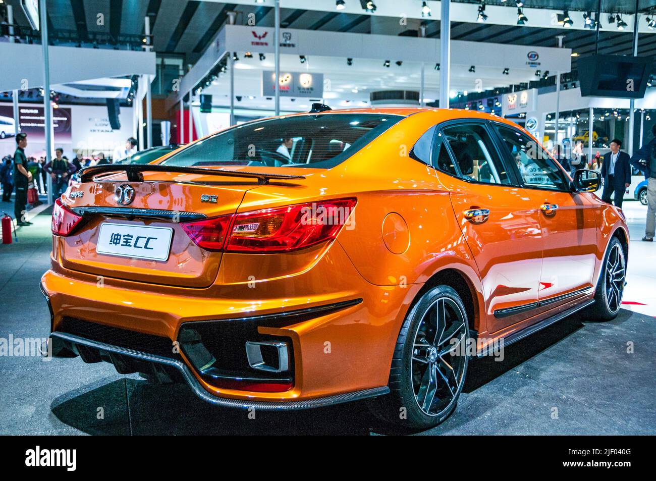 The BAIC Senova CC, a car based on the old Saab 9-3, on display at the ...