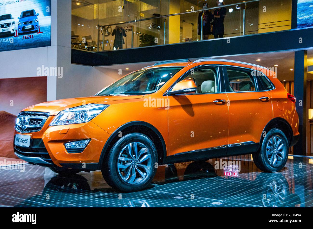The BAIC Senova X65 on display at the 2014 Guangzhou Auto Show Stock ...