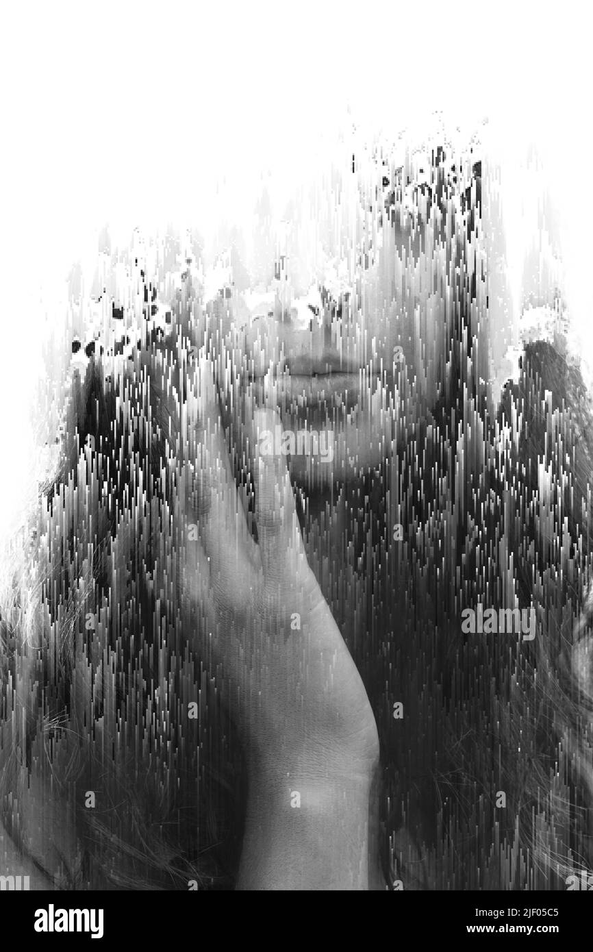 Glitch effect person hi-res stock photography and images - Alamy