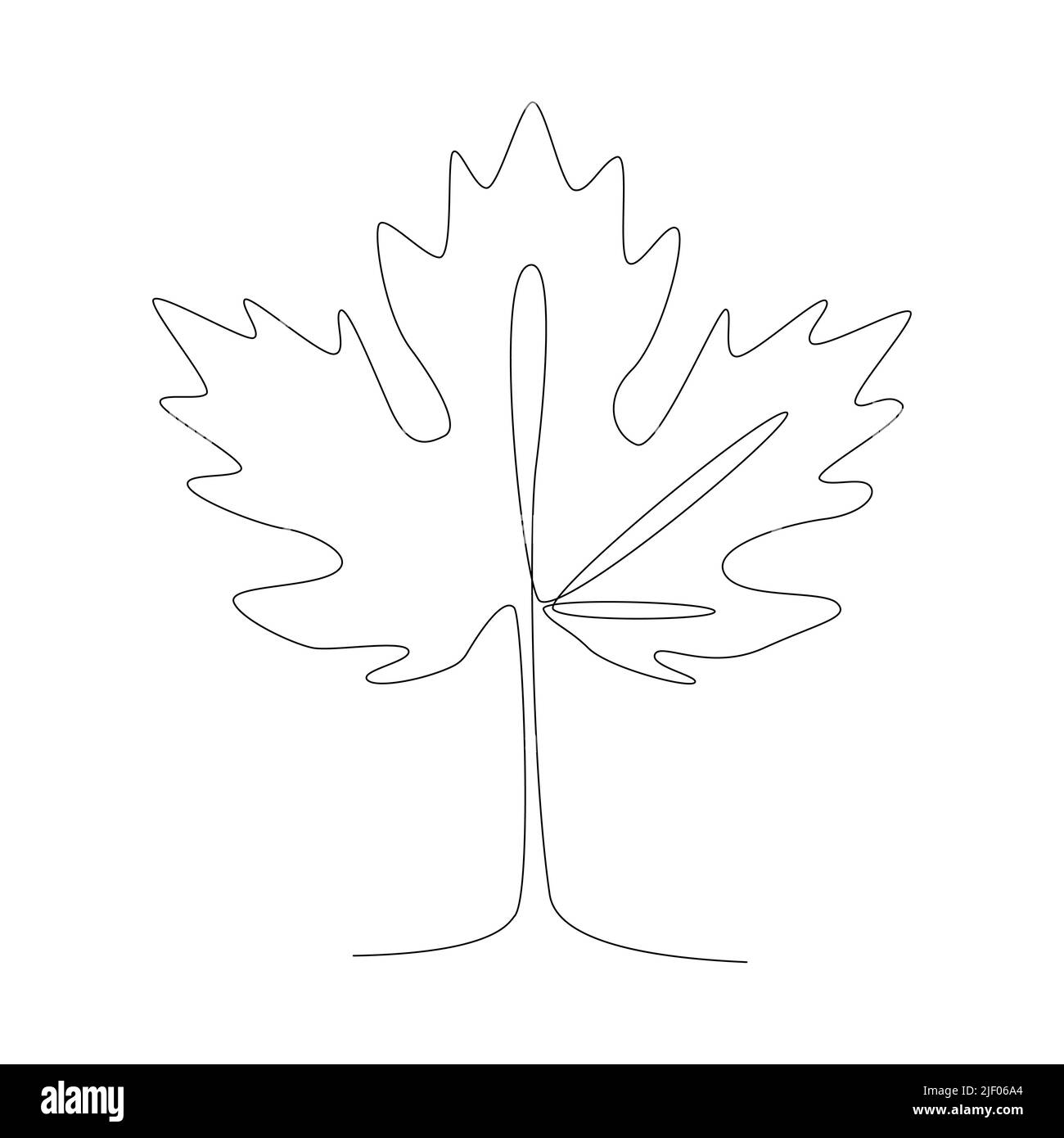 One line drawing autumn Cut Out Stock Images & Pictures - Alamy