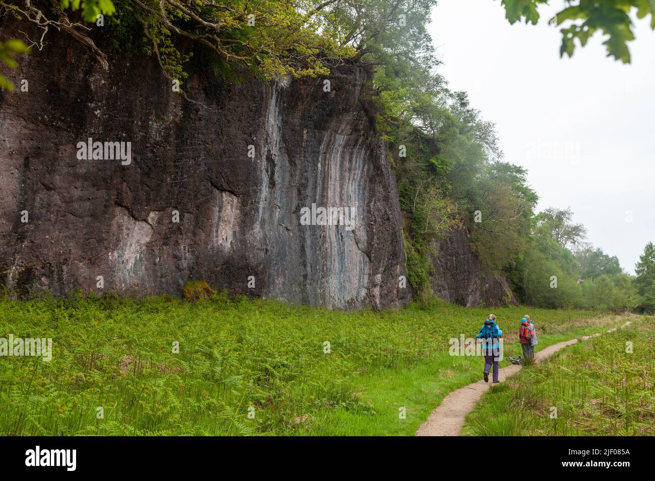 The blue rock - a dramatic and unusual coloured cliff near Sannox on ...