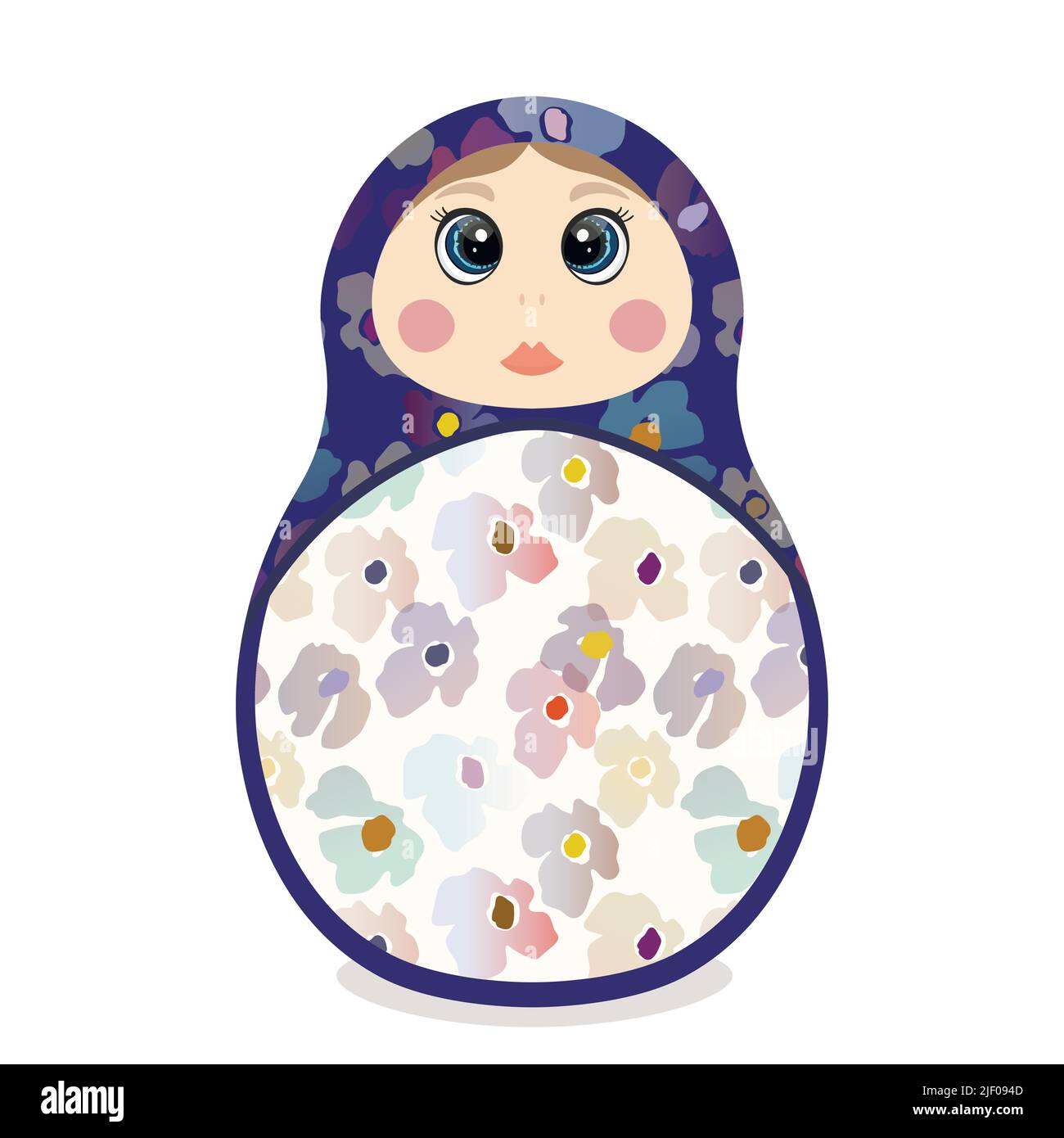 Russian Matryoshka. Traditional Russian folklore dolls with big eyes ...