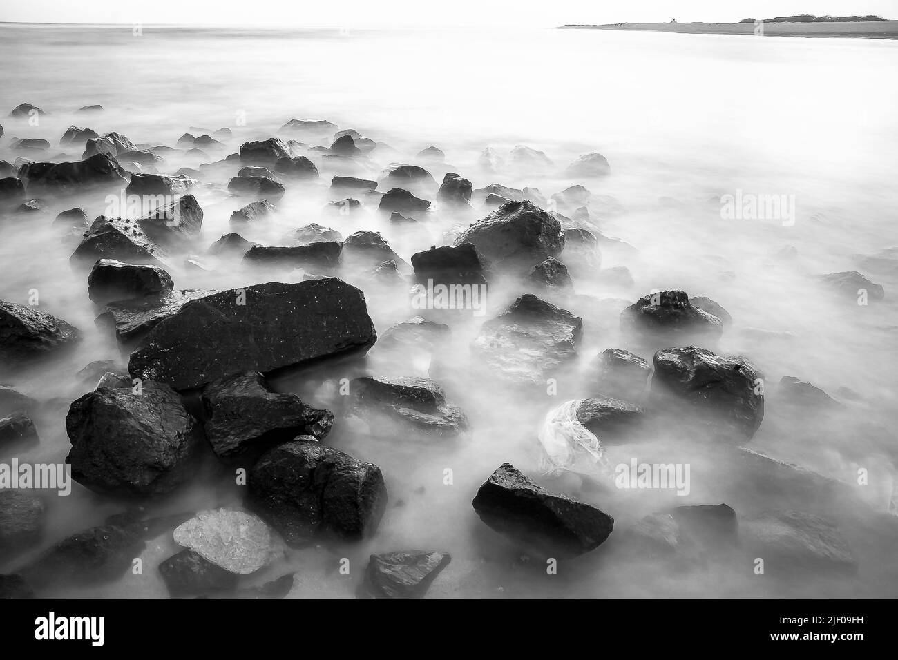 Huge rocks sea Black and White Stock Photos & Images - Alamy