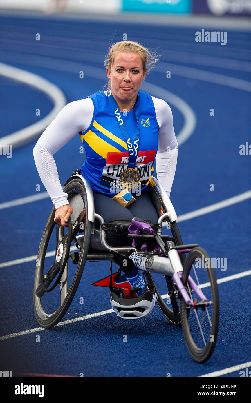 26-6-2022: Day 3 Women's 400 m Weelchair - Final COCKROFT Hannah LEEDS ...